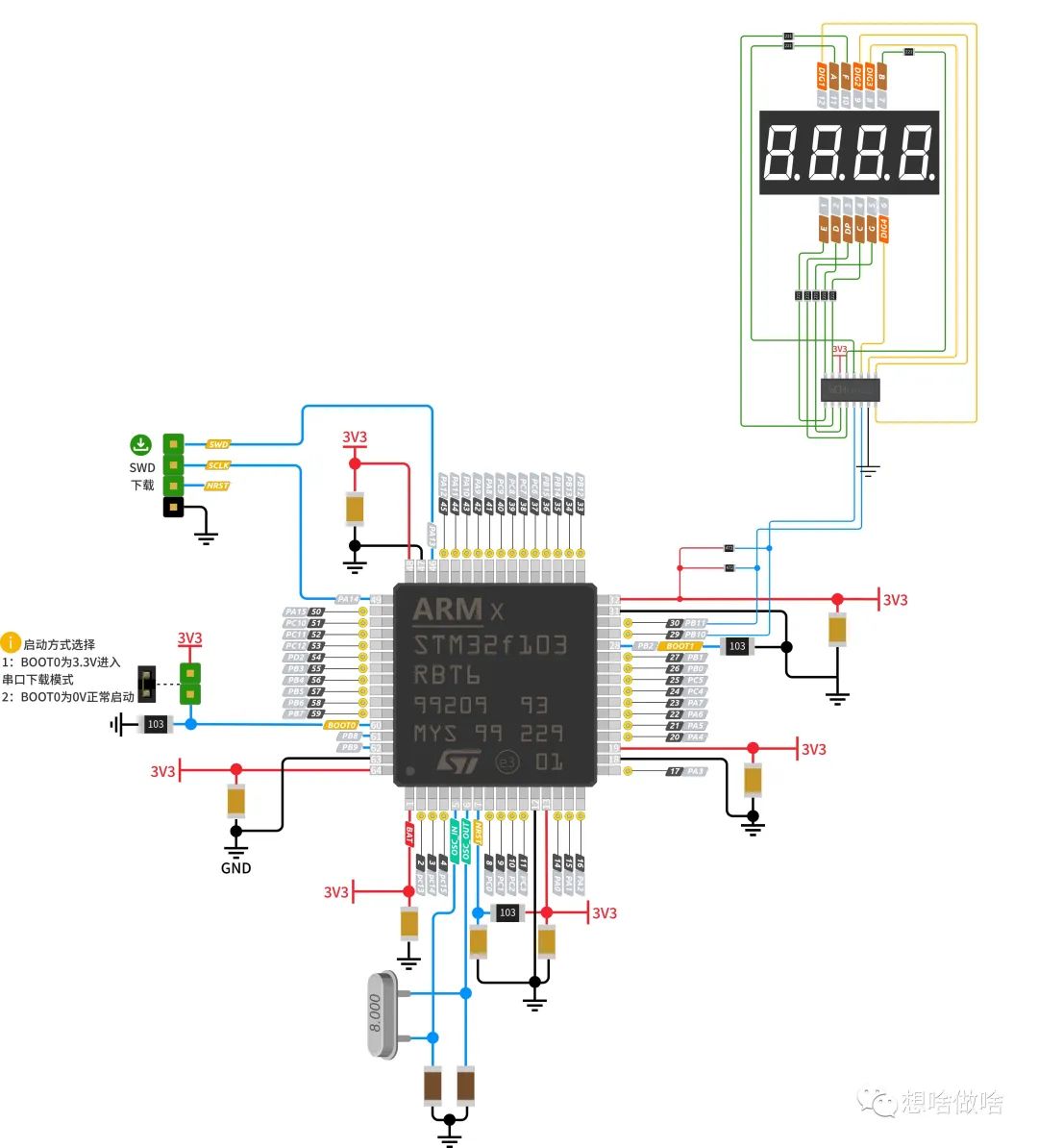 STM32 I2C写入驱动数码管显示实验-电子工程世界