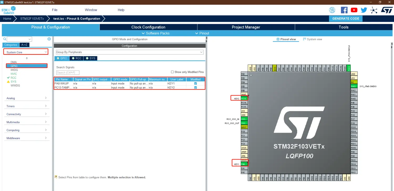 STM32CubeMX学习笔记（2）——GPIO接口使用-电子工程世界