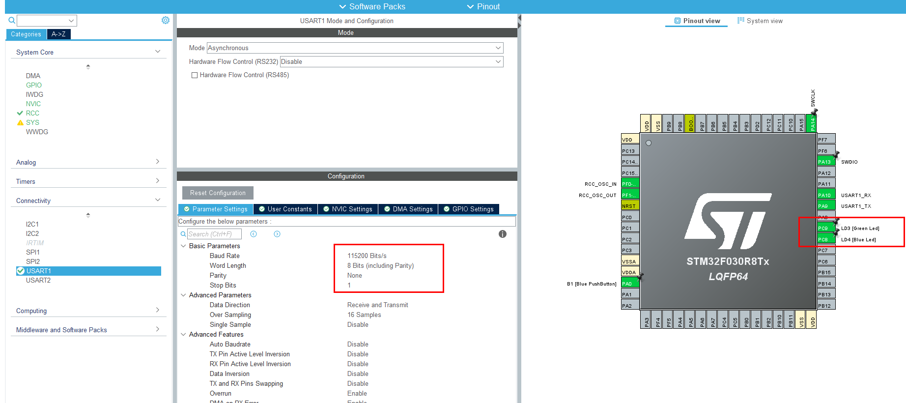 stm32f030 discovery kit 串口测试-电子工程世界