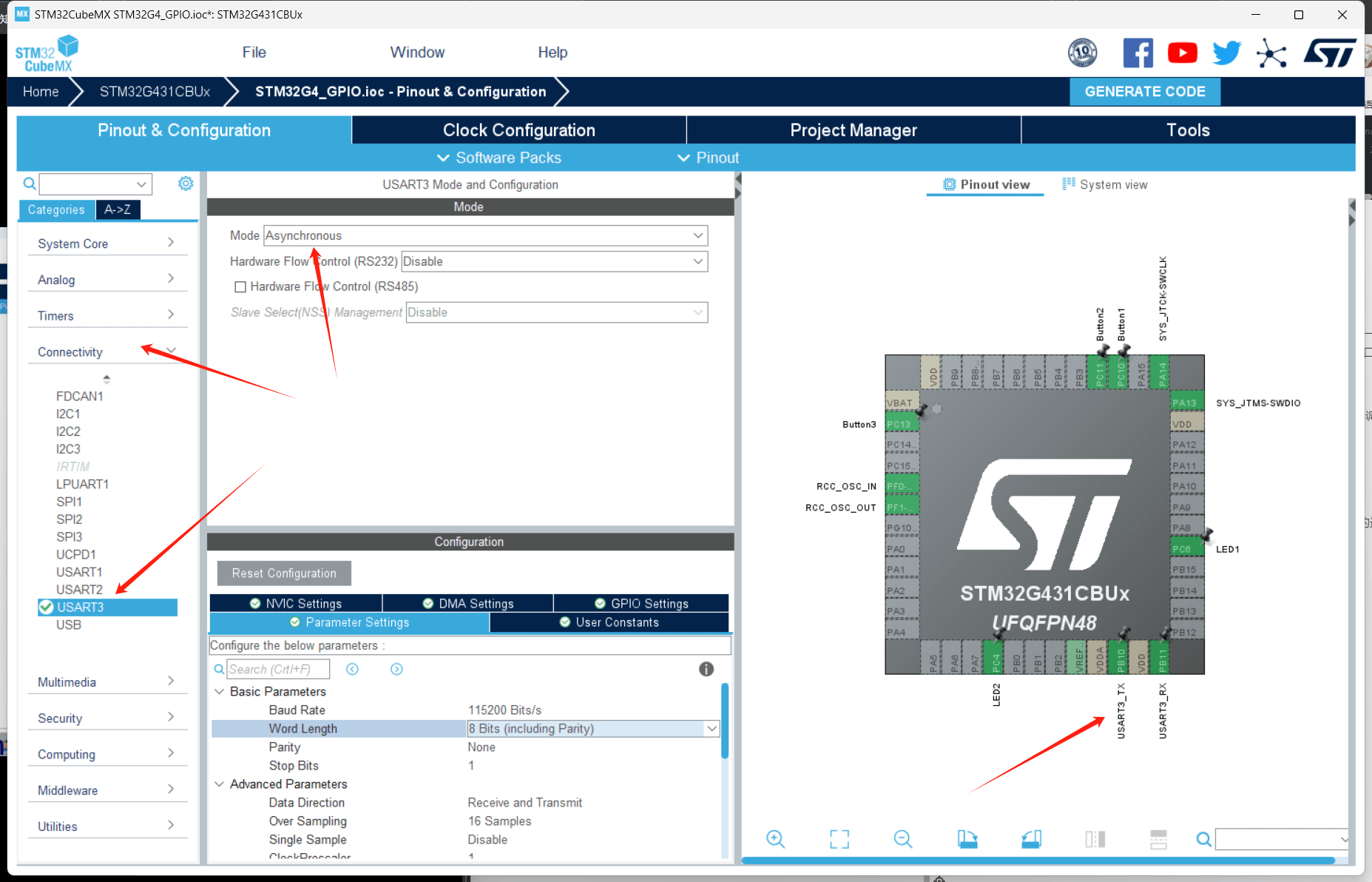 STM32G4电机外设系列（一）：GPIO UART详解-电子工程世界