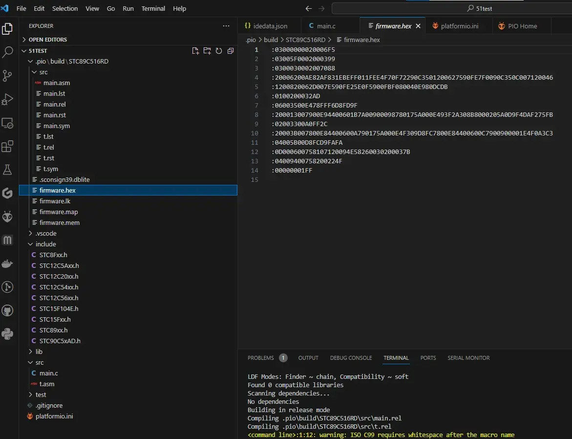 如何使用vscode开发 stc51单片机-电子工程世界