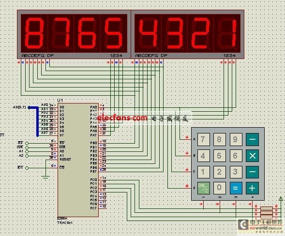 8255数码管显示线路-电子工程世界